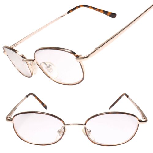 Classic Retro Spring Hinge Oval Gold Frame 1.00 Reading Reader Glasses ...