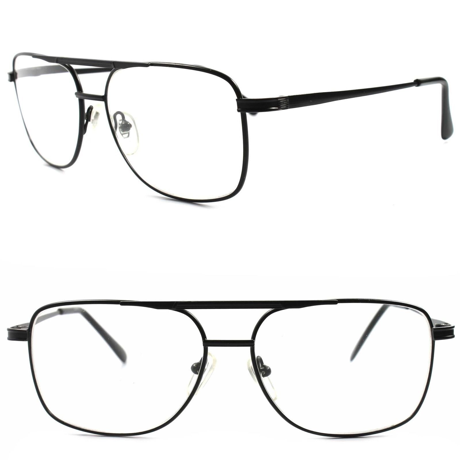 Classic Old School Retro Fashion 80s 90s Black Metal Frame 1.00 Reading ...